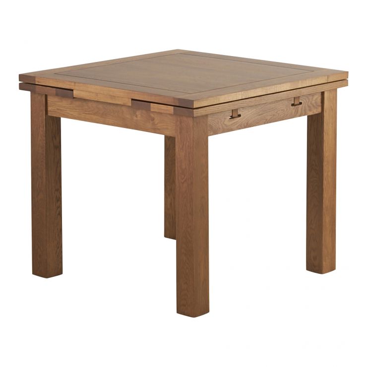 3ft X 3ft Rustic Oak Extending Dining Table Oak Furniture Land 3ft-x-3ft-rustic-oak-extending-dining-table-oak-furniture-land