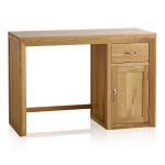 Bevel Natural Solid Oak Computer Desk by Oak Furniture Land