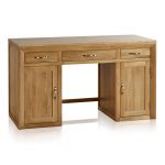 Bevel Natural Solid Oak Computer Desk | Oak Furniture Land
