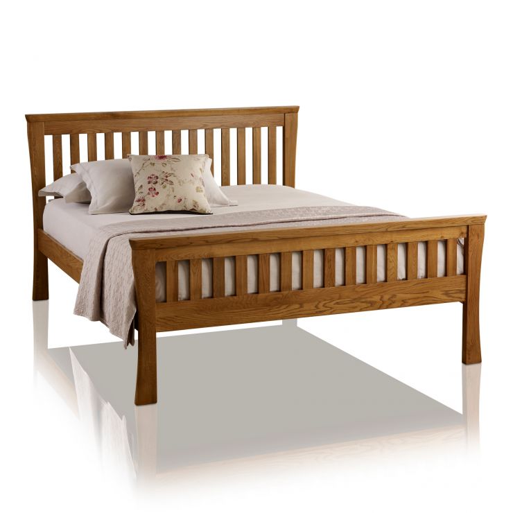 Orrick Double Bed | Rustic Solid Oak | Oak Furniture Land