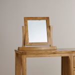 Orrick Dressing Table Mirror in Rustic Solid Oak