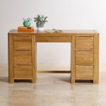 Romsey Computer Desk in Natural Oak | Oak Furniture Land