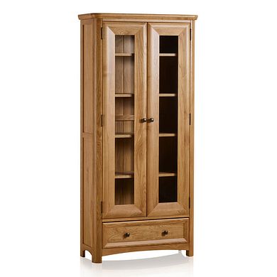 Oak Display Cabinets | Glass Cabinets | Oak Furnitureland