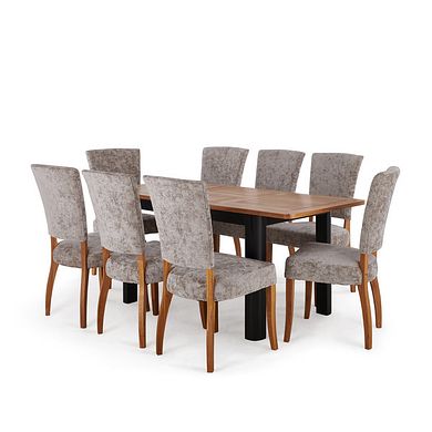 Dining table & 8 chairs | 8 seater table & chairs |oak furnitureland