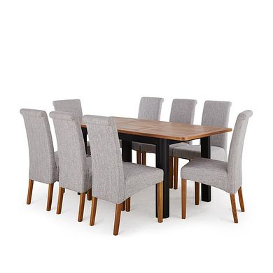 Dining table & 8 chairs | 8 seater table & chairs |oak furnitureland
