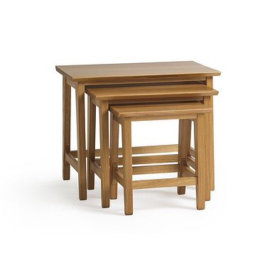 Oak Nest of Tables | Solid Wood Nesting Tables | Oak Furnitureland